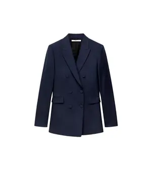 Another Tomorrow Double-breasted Jacket - Navy
