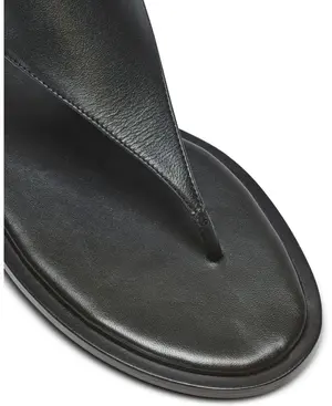 Balmain Anthem Flat Toe Post Sandals - Black