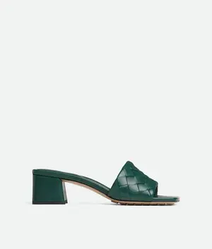 BOTTEGA  VENETA Parco Intrecciato Kitten Heel Mules