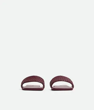 Bottega Veneta Intrecciato Leather Travel Flat Mule - Barolo