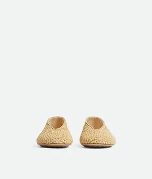 Bottega Veneta Raffia Crochet Ballerinas