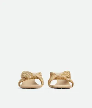 Bottega Veneta Riva Braided Raffia Mules - Macadamia