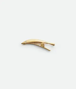 BOTTEGA  VENETA Sardine Hair Clip - Yellow Gold
