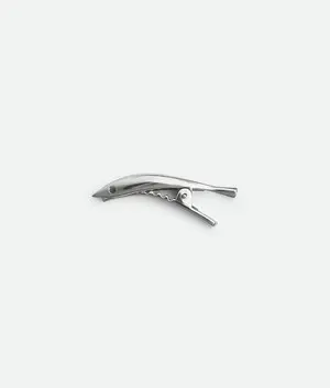 Bottega Veneta Sardine Hair Clip - Silver
