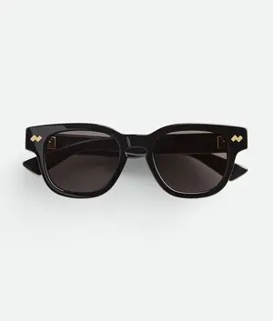 Bottega Veneta Intrecciato Panthos Sunglasses - Black/grey