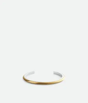 BOTTEGA  VENETA Stack Cuff Bracelet - Silver/yellow Gold