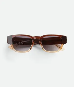 Bottega Veneta Classic Panthos Sunglasses - Brown/grey