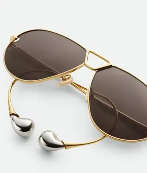 Bottega Veneta Drop Aviator Sunglasses