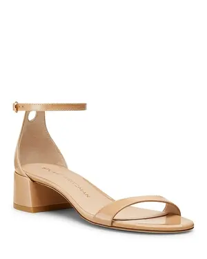 STUART WEITZMAN Nudist Block Heel Sandals - Adobe