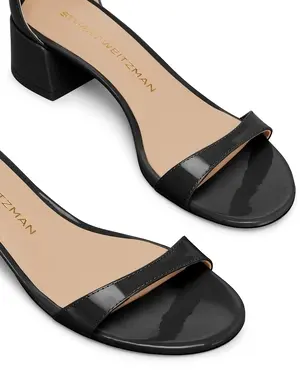STUART WEITZMAN Nudist Block Heel Sandals - Black