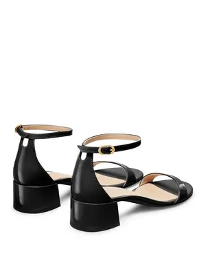 STUART WEITZMAN Nudist Block Heel Sandals - Black
