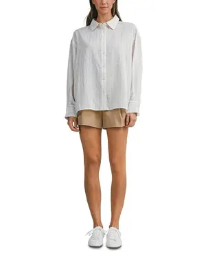 LUVEE Pinstripe Oversized Shirt