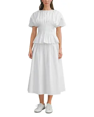 LUVEE Poplin Pintucked Top