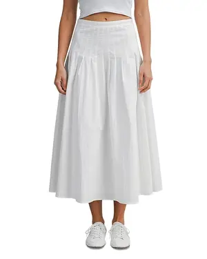 LUVEE Pleated Midi Skirt
