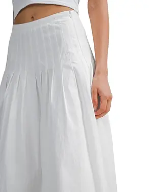 LUVEE Pleated Midi Skirt