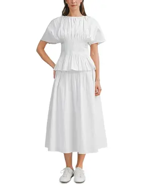 LUVEE Pleated Midi Skirt