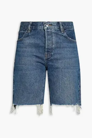 FRAME The Leisure Denim Shorts - Mid Denim