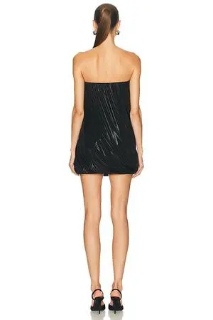 Norma Kamali Strapless Twist Mini Dress