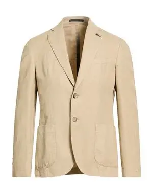 PAOLONI Blazer Military Size Cotton, Linen - Beige