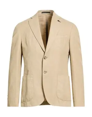 PAOLONI Blazer Size Cotton, Linen - Beige