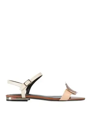 ROGER VIVIER Leather Sandals With Logo And Embellishments