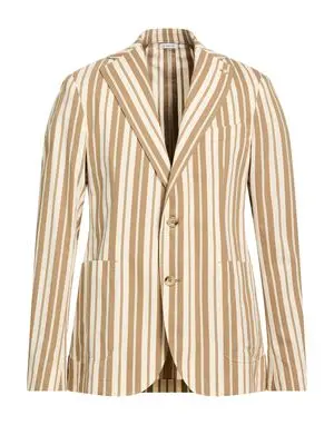 MANUEL RITZ Striped Twill Blazer - Beige