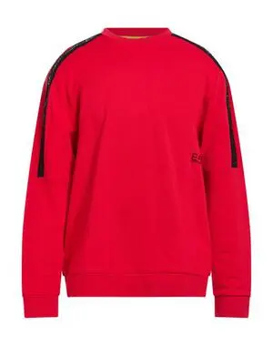 EA7 Crewneck Sweatshirt With Fishnet Details - Red