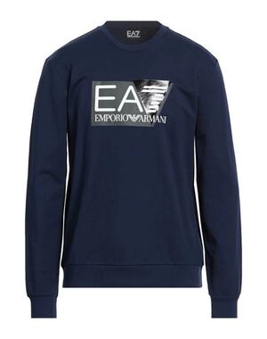 EA7 Sweatshirt In Cotton And Elastane - Blue