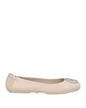 Tory Burch Tory Burch Ballet Flats In Light Goat Skin With Crystal Embellishments Beige