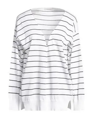 Fabiana Filippi Cotton Striped Intarsia-knit Sweater - White