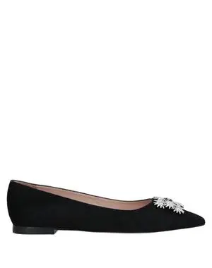 STUART WEITZMAN Ballet Flats Size Soft Leather - Black