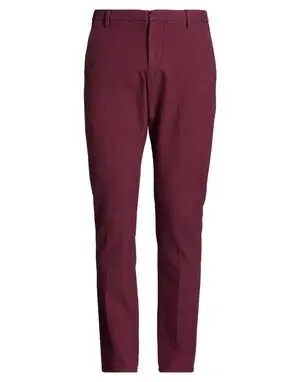 DONDUP Pants Burgundy Size Cotton, Elastane - Red