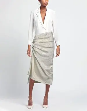 Rabanne Knitted Lamé Midi Skirt