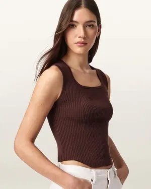 ALLSAINTS Cruz Slim Fit Bodice - Burnt Umber