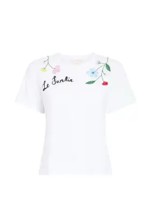 Cinq À Sept Floral Embroidered T-shirt