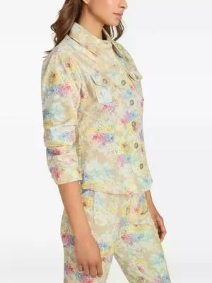 Cinq À Sept Canyon Ikat Bouquet Denim Jacket
