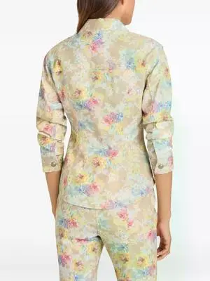 Cinq À Sept Canyon Ikat Bouquet Denim Jacket