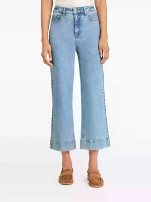 Cinq À Sept Joey Cropped Wide-leg Jeans