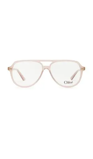 Chloé Judy Eyeglasses In Grey - Beige & Transparent