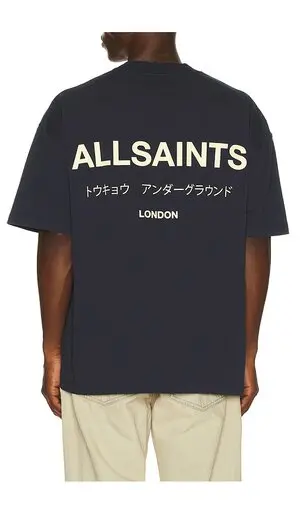 ALLSAINTS Underground Crew Tee In Blue