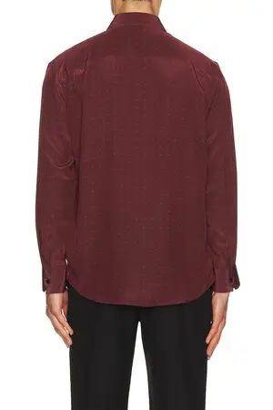 Saint Laurent Cassandra Shirt In Burgundy