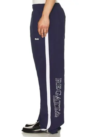 Rhude Sailing Competition Cuffed Hampton Track Pants In Navy - Navy & White