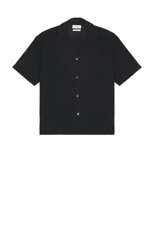 FRAME Open Weave Shirt In Navy