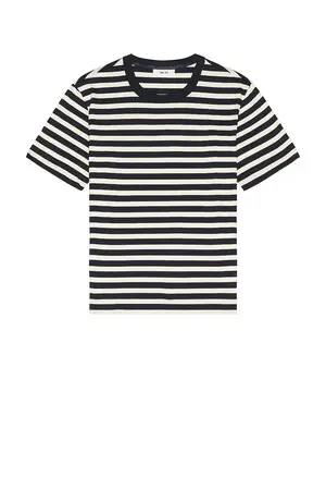 Nn07 Pedro Tee In Blue - Navy Stripe