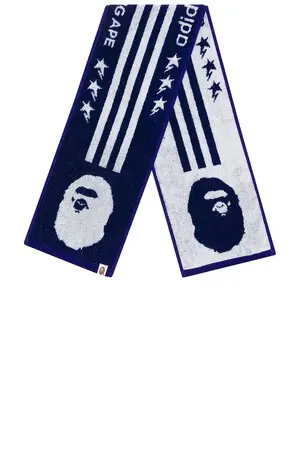 ADIDAS ORIGINALS X Bape Football Scarf Inspired Towel - Blue