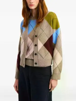 Pringle Of Scotland Argyle Lambswool Cardigan - Neutrals