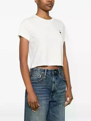 Maison Kitsuné Logo Embroidered T-shirt