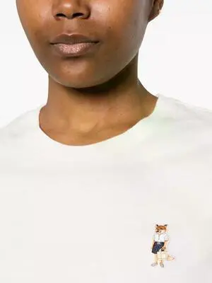 Maison Kitsuné Logo Embroidered T-shirt