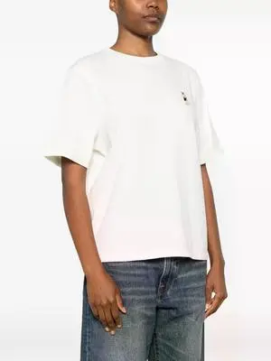 Maison Kitsuné Embroidered T-shirt - Neutrals