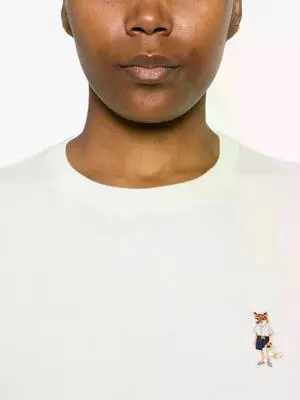 Maison Kitsuné Embroidered T-shirt - Neutrals